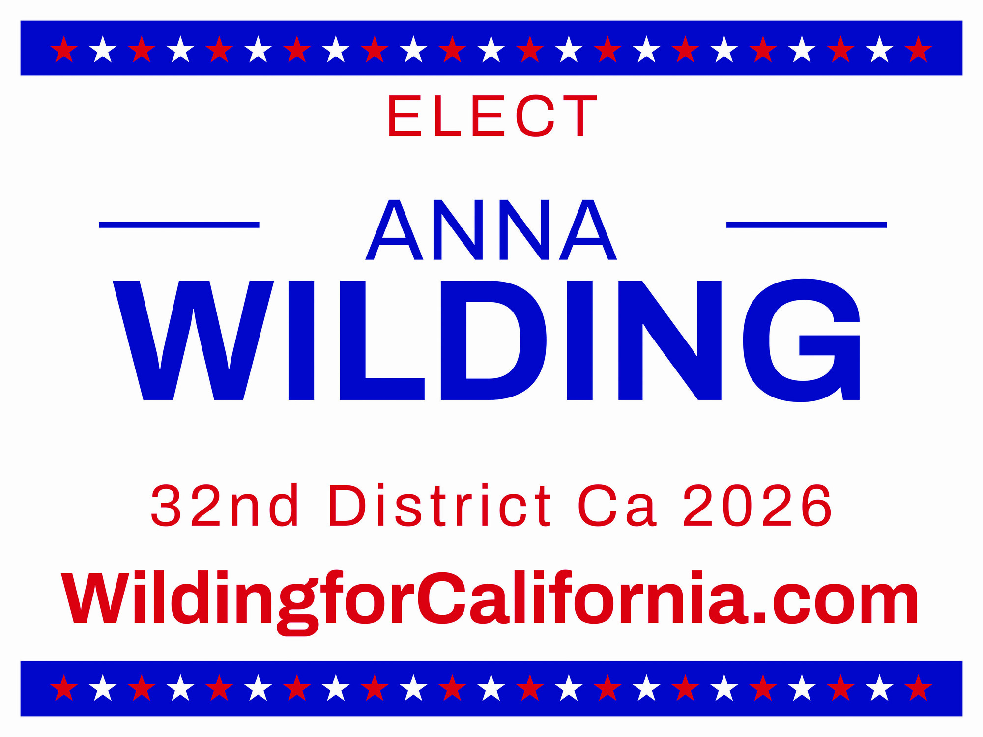 ANNA WILDING for Congress 32-CA Candidate House of Reps 2026