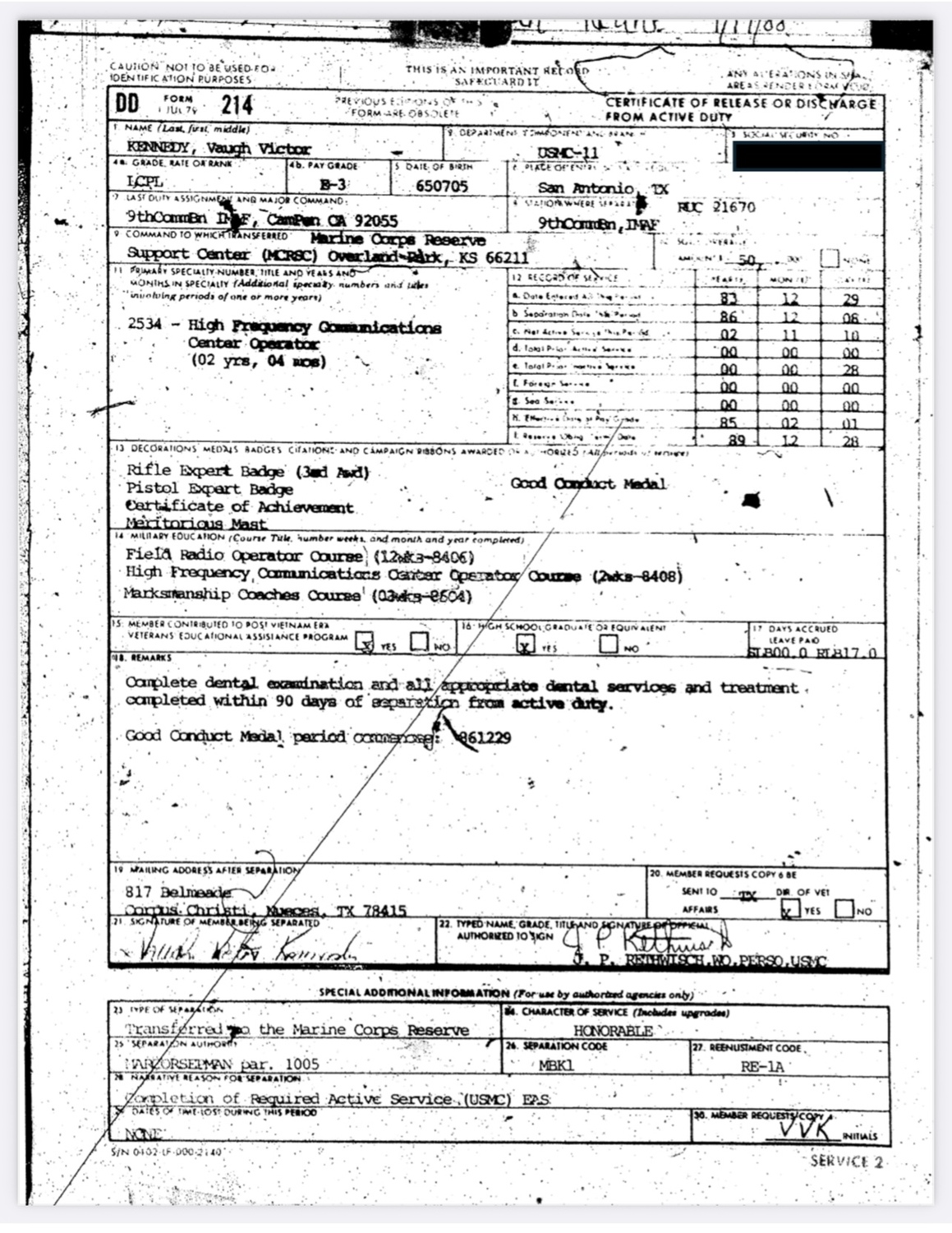 Victor Marx Military Service Discrepancies